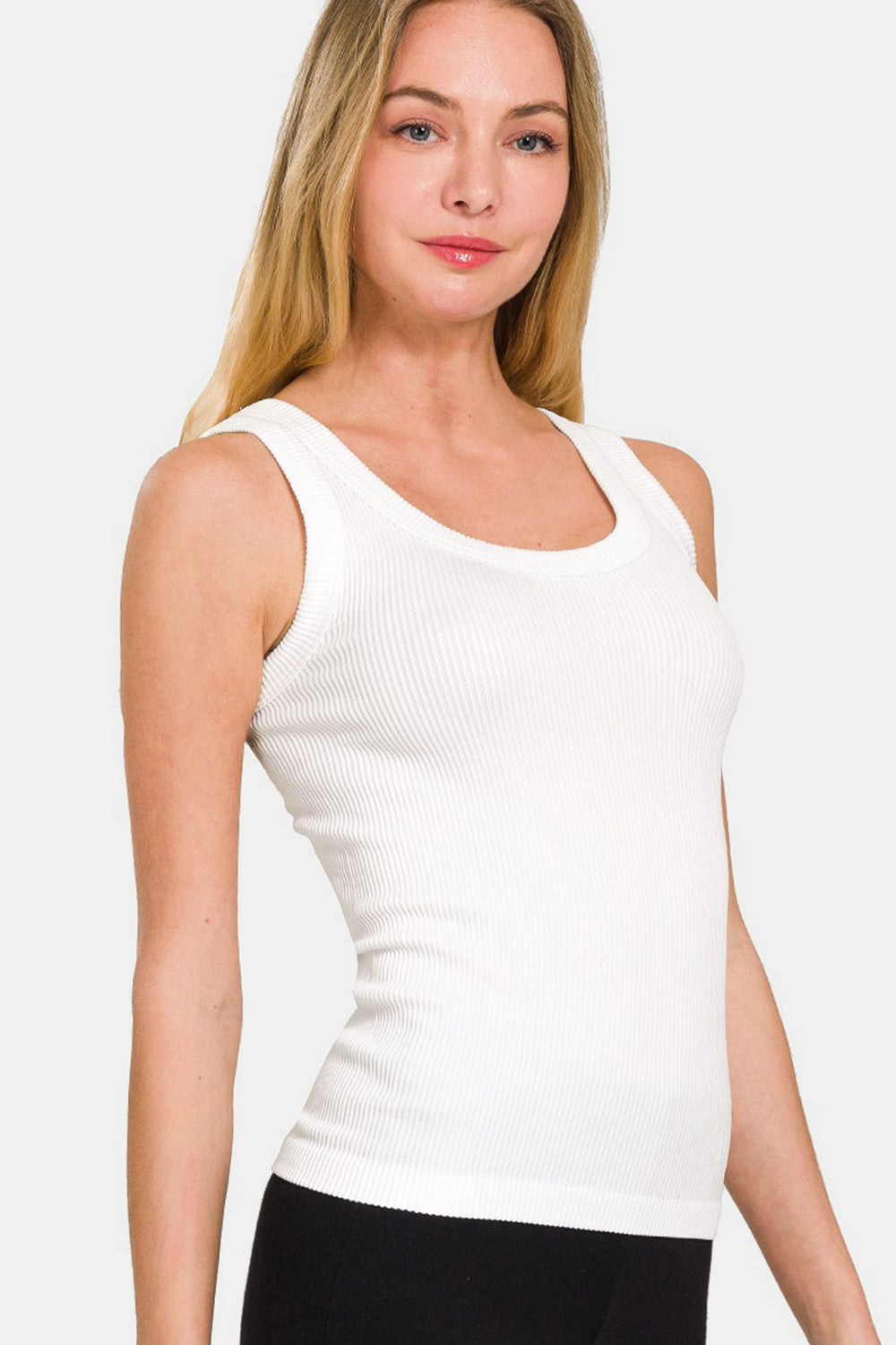 Zenana 2 Way Neckline Washed Ribbed Tank – CozyGotch Comfort